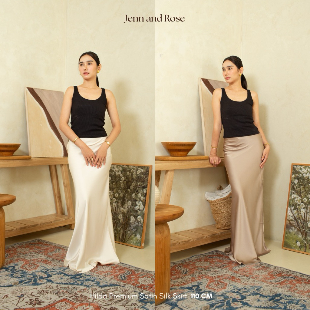 Jual [JENN&ROSE] HILDA MAXI SATIN SILK SKIRT | Rok Satin 110CM | Shopee ...