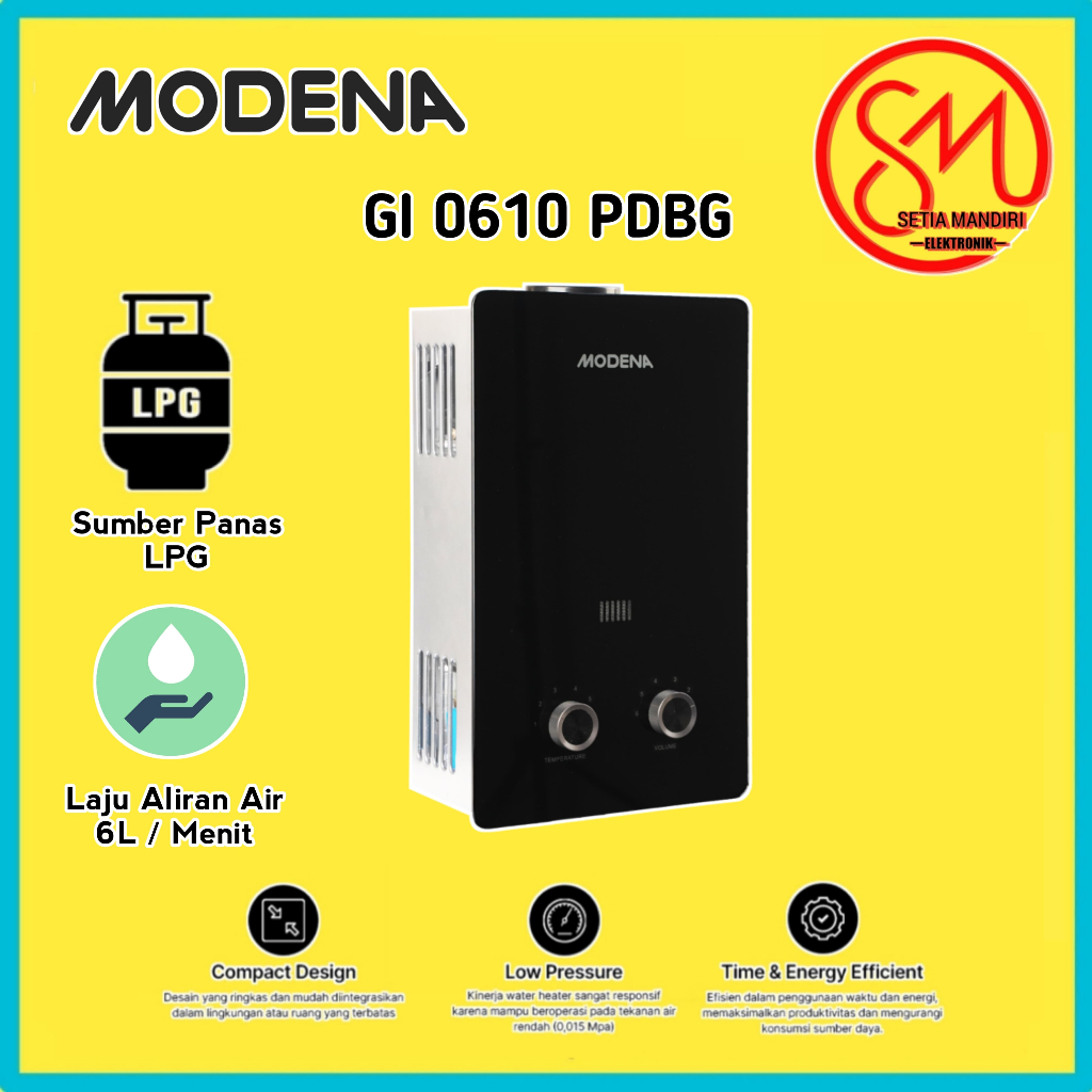 Jual Modena Gas Instant Water Heater - GI 0610 PDBG | Shopee Indonesia