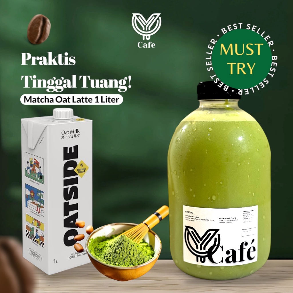 Jual Matcha Oat Latte 1 Liter Kemasan Minuman Botol Matcha Oat Latte ...