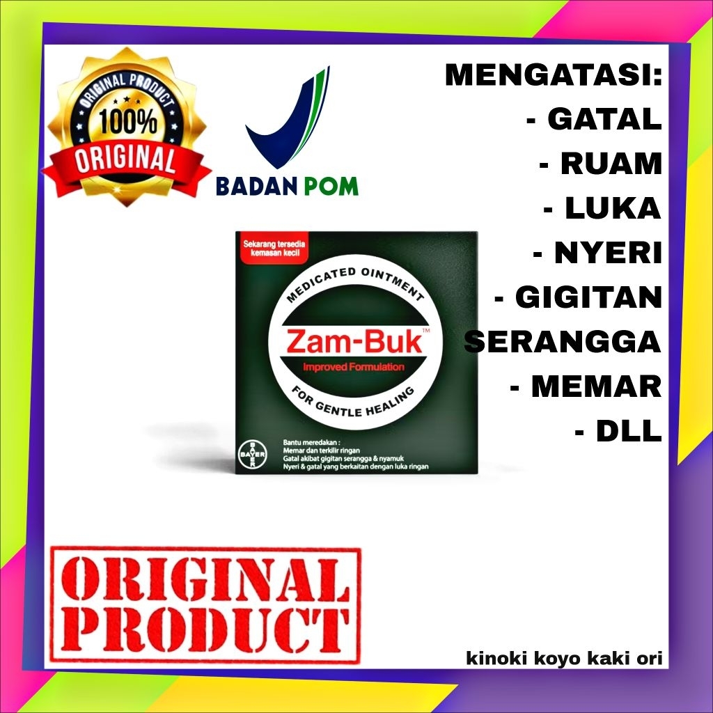 Jual zambuk original salep zam buk medicated ointment untuk gatal ruam ...