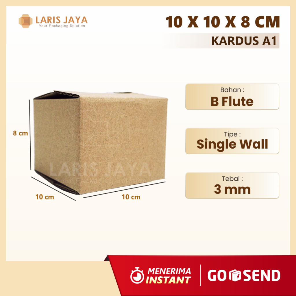 Jual Kardus 10 x 10 x 8 cm Box Dus Kotak Packing Polos 10x10x8 cm Untuk ...
