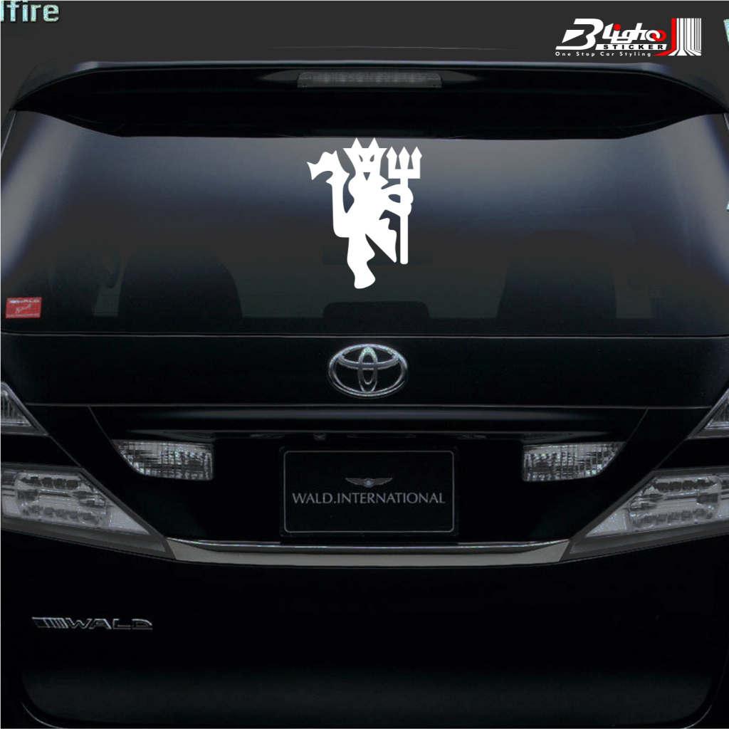 Jual Blighoo - Cutting Sticker Mobil The Red Devils 27cm Stiker Mobil ...