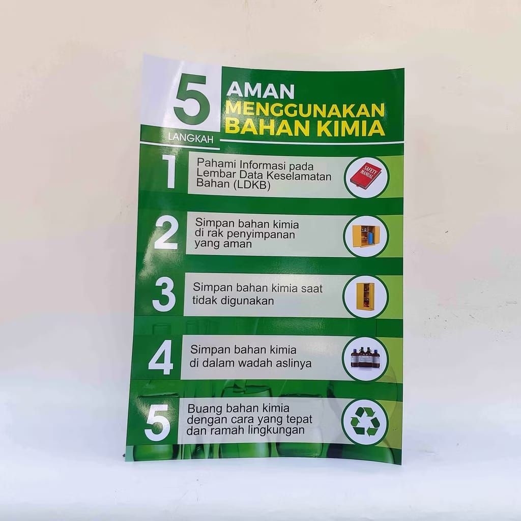 Jual Poster Laboratorium, Poster Aman menggunakan bahan Kimia, Poster ...