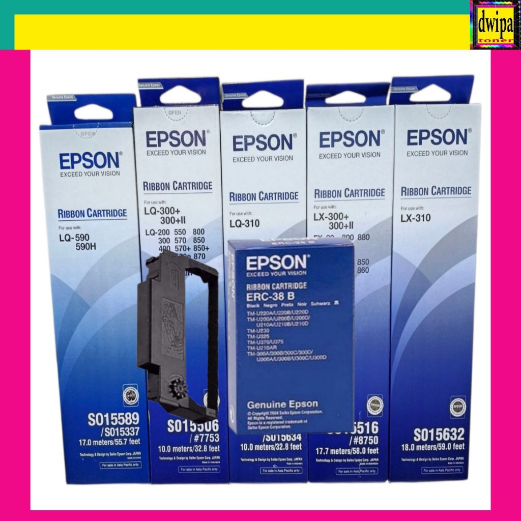 Jual RIBBON EPSON PLQ-20 DFX-9000 LQ-2090 LQ-2190/LQ-2180 LQ-590 ERC-38 ...