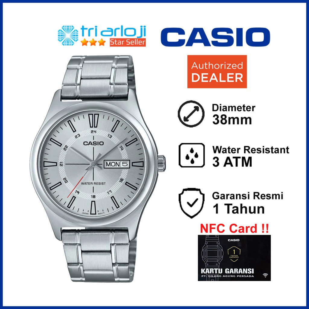 Jual CASIO MTP-V006D-7CUDF Jam Tangan Pria Analog Tali Stainless ...