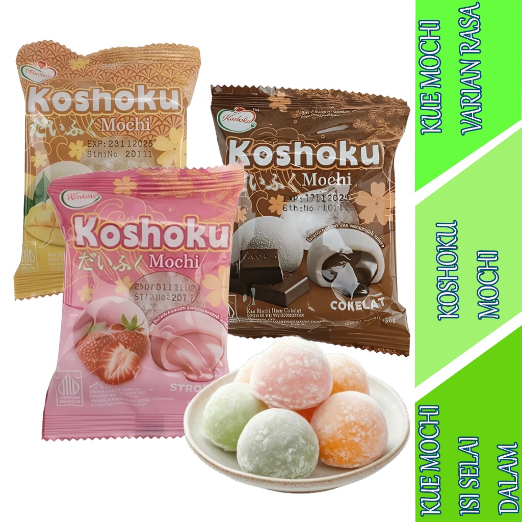 Jual Kue Mochi Varian Rasa - Koshoku - Kue Mochi Isi Selai Dalam - 1 ...