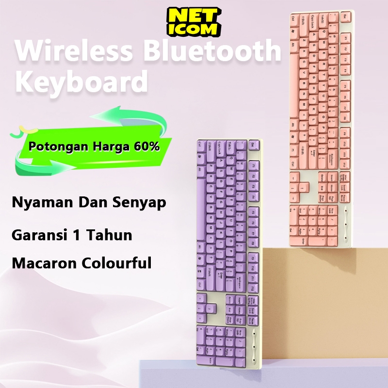 Jual NETICOM Keyboard Wireless Bluetooth 2.4G Wired Lightweight ...