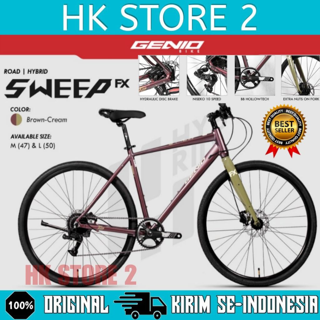 Jual Sepeda Roadbike Genio Sweep Fx 700C 10 Speed | Shopee Indonesia