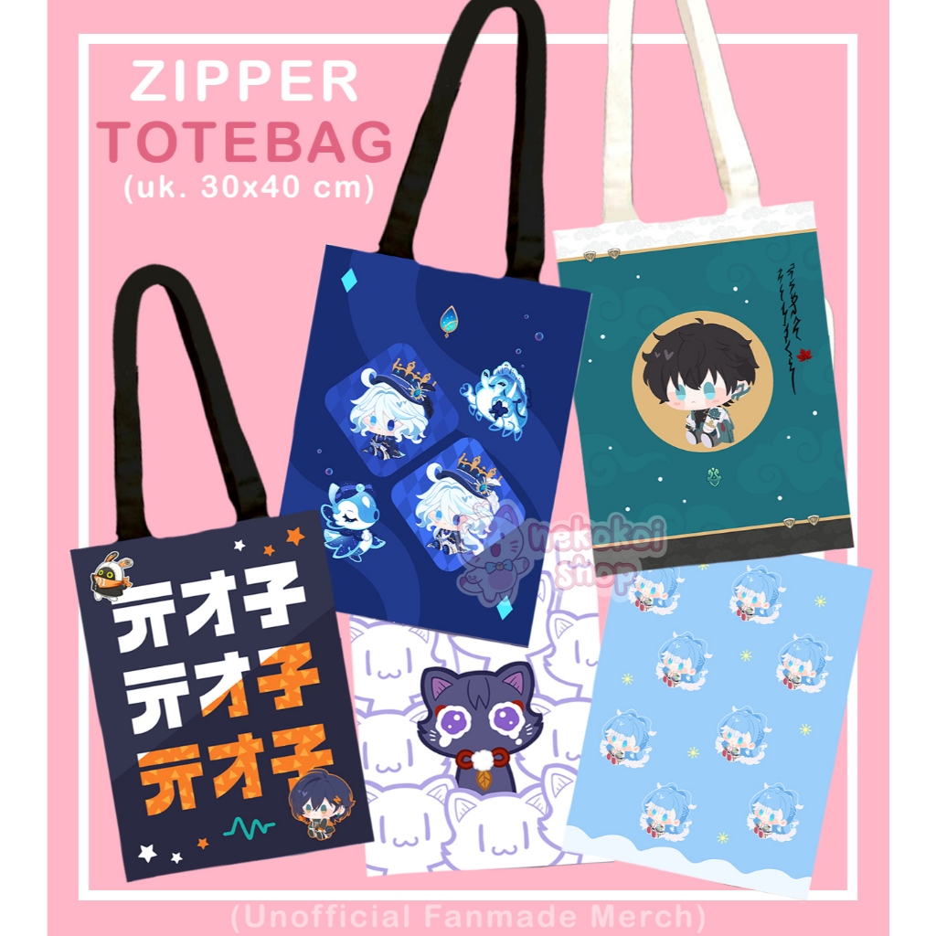 Jual Tote Bag Tas Kanvas Genshin Impact Honkai Star Rail Zenless Zone Zero [unofficial ...