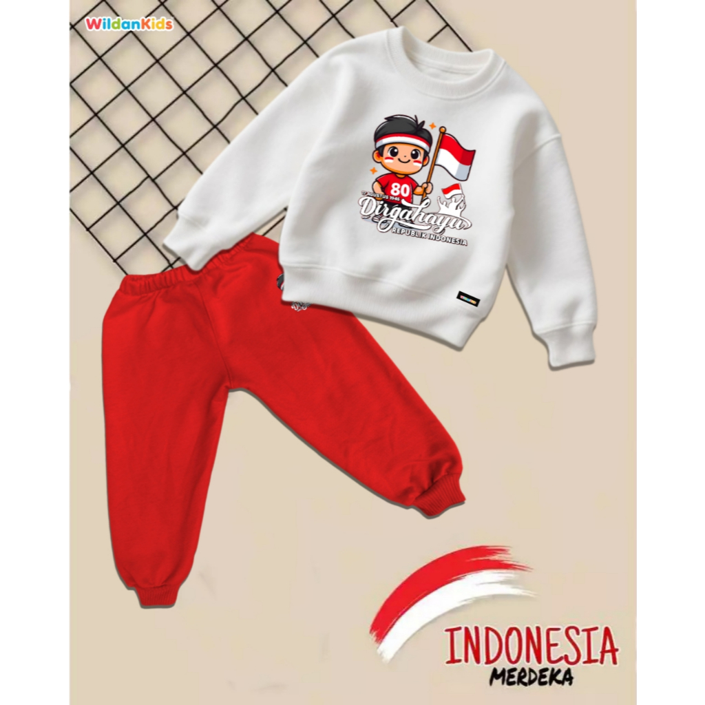 Jual m-4 YMF - SETELAN BAJU ANAK 17 AGUSTUS 1945 MERDEKA / KEMERDEKAAN HUT RI / MERAH PUTIH ...