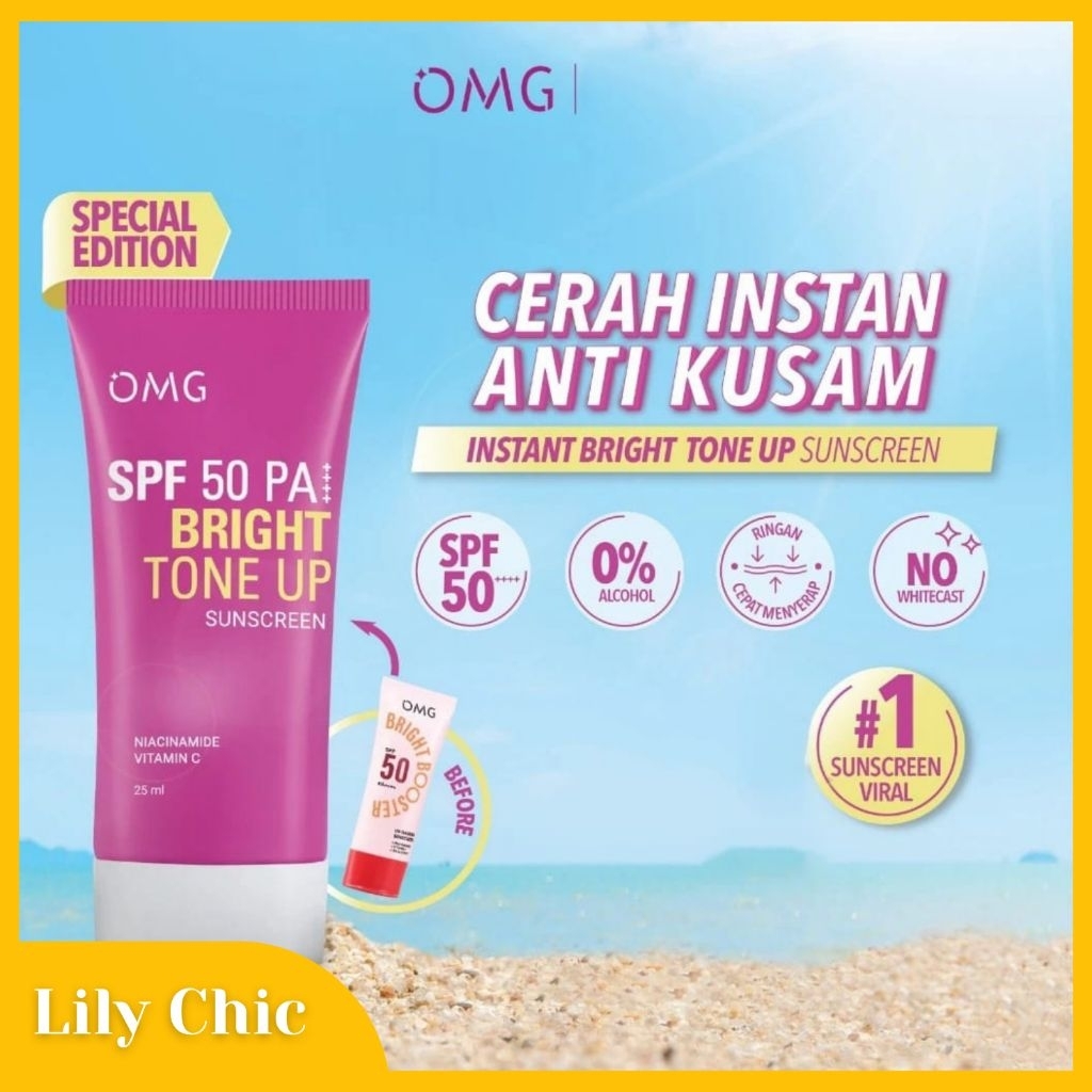 Jual LILY CHIC | Oh My Glow Bright Tone Up Sunscreen SPF50 PA++++ 25ml ...