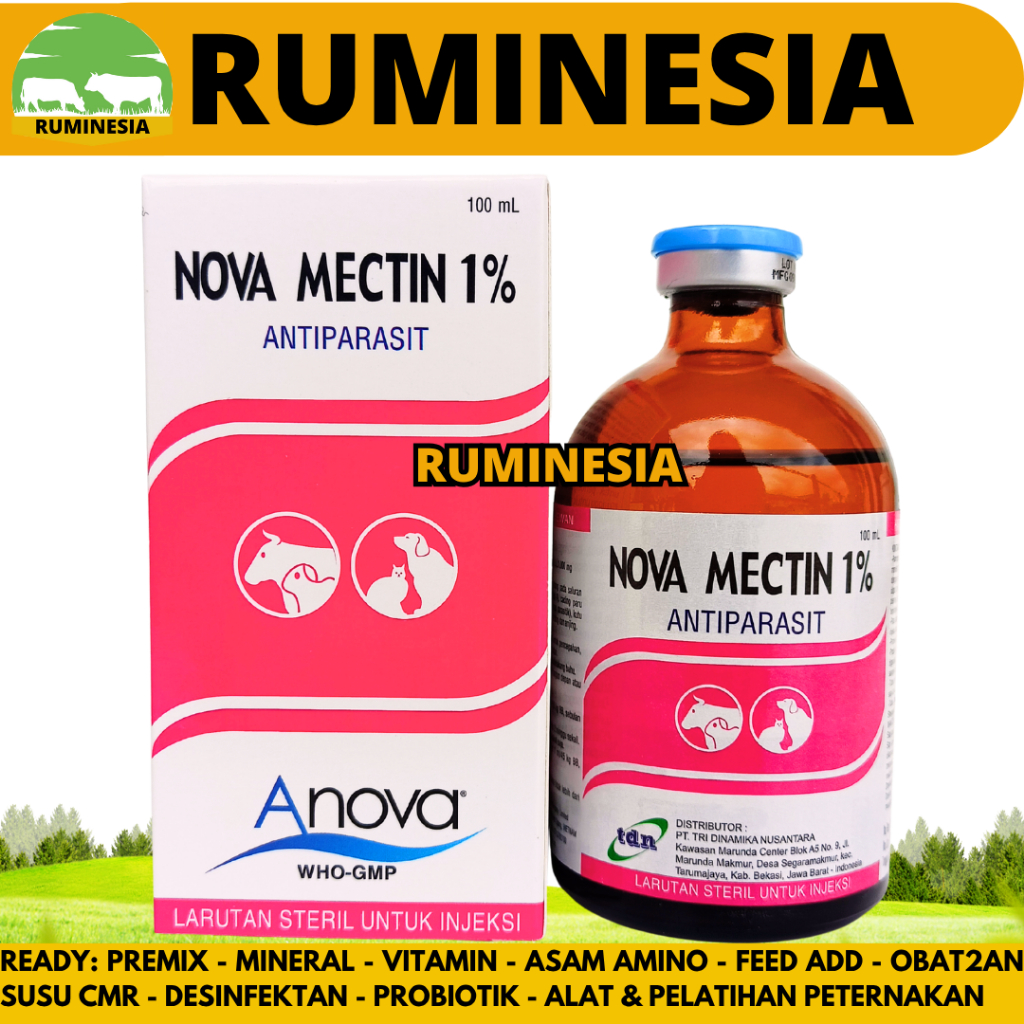 Jual OBAT NOVA MECTIN 100ML - Obat Anti Parasit Hewan Gatal Scabies ...