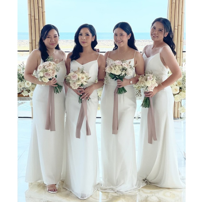 Jual Cloth Inc V Neck Backless Tied Maxi Dress | Wedding Prewedding ...