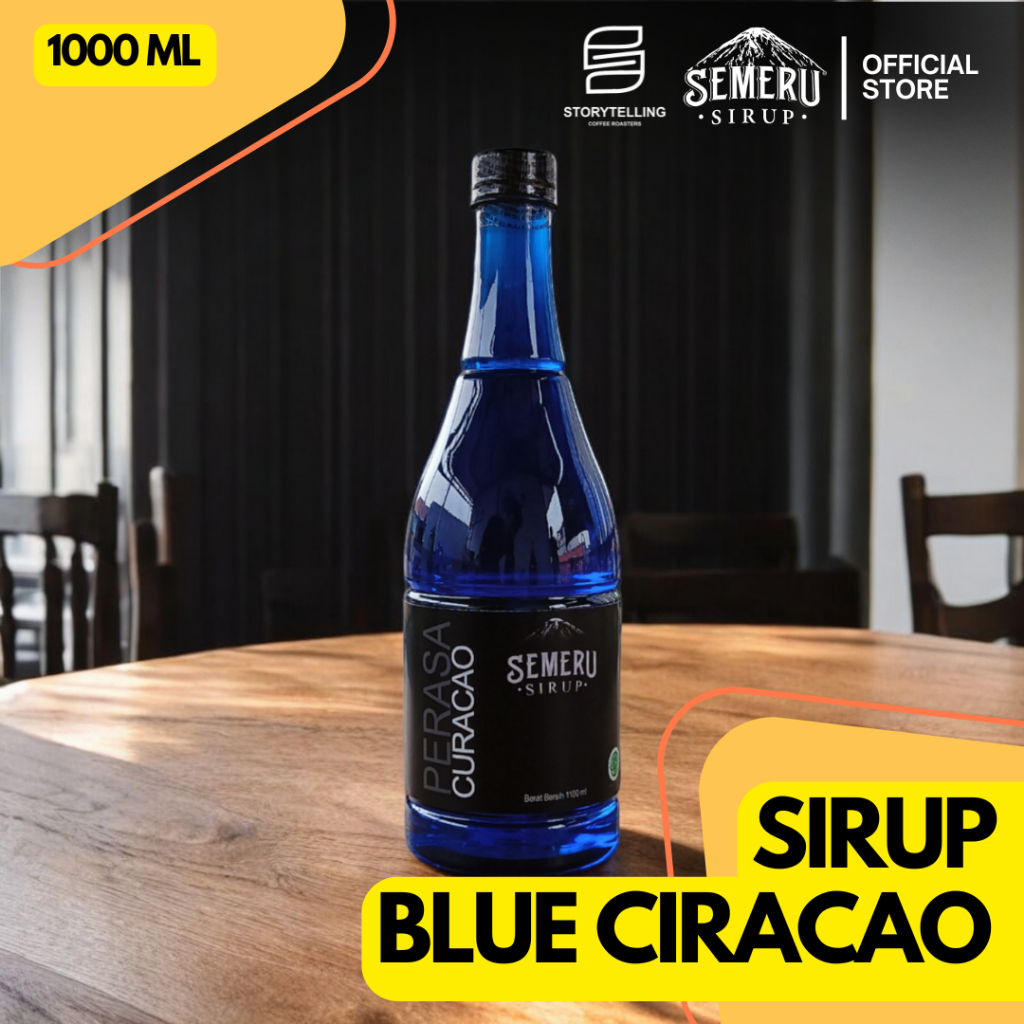 Jual Sirup Blue Curacao semeru syrup 1000 ml / 1 liter | Shopee Indonesia