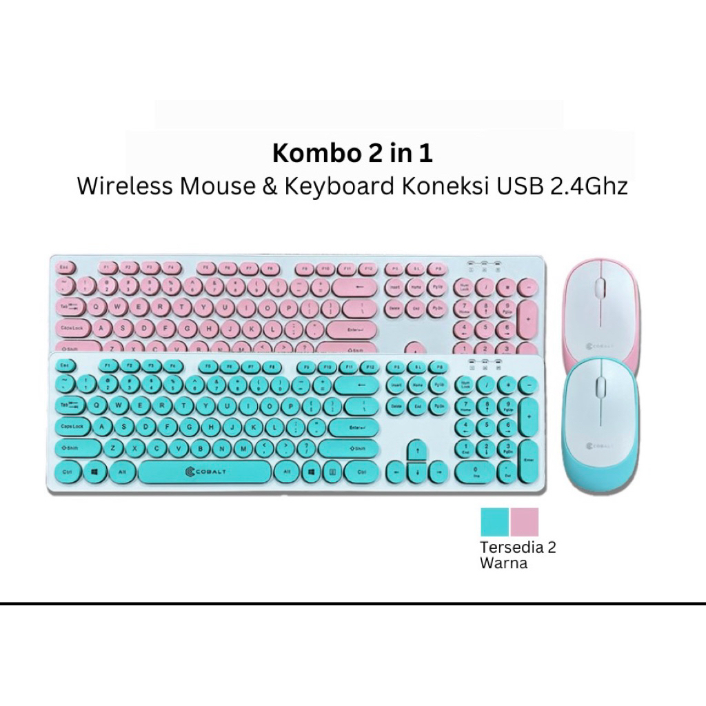 Jual Keyboard dan Mouse Wireless 2.4 Ghz Nano Usb komputer dan laptop ...