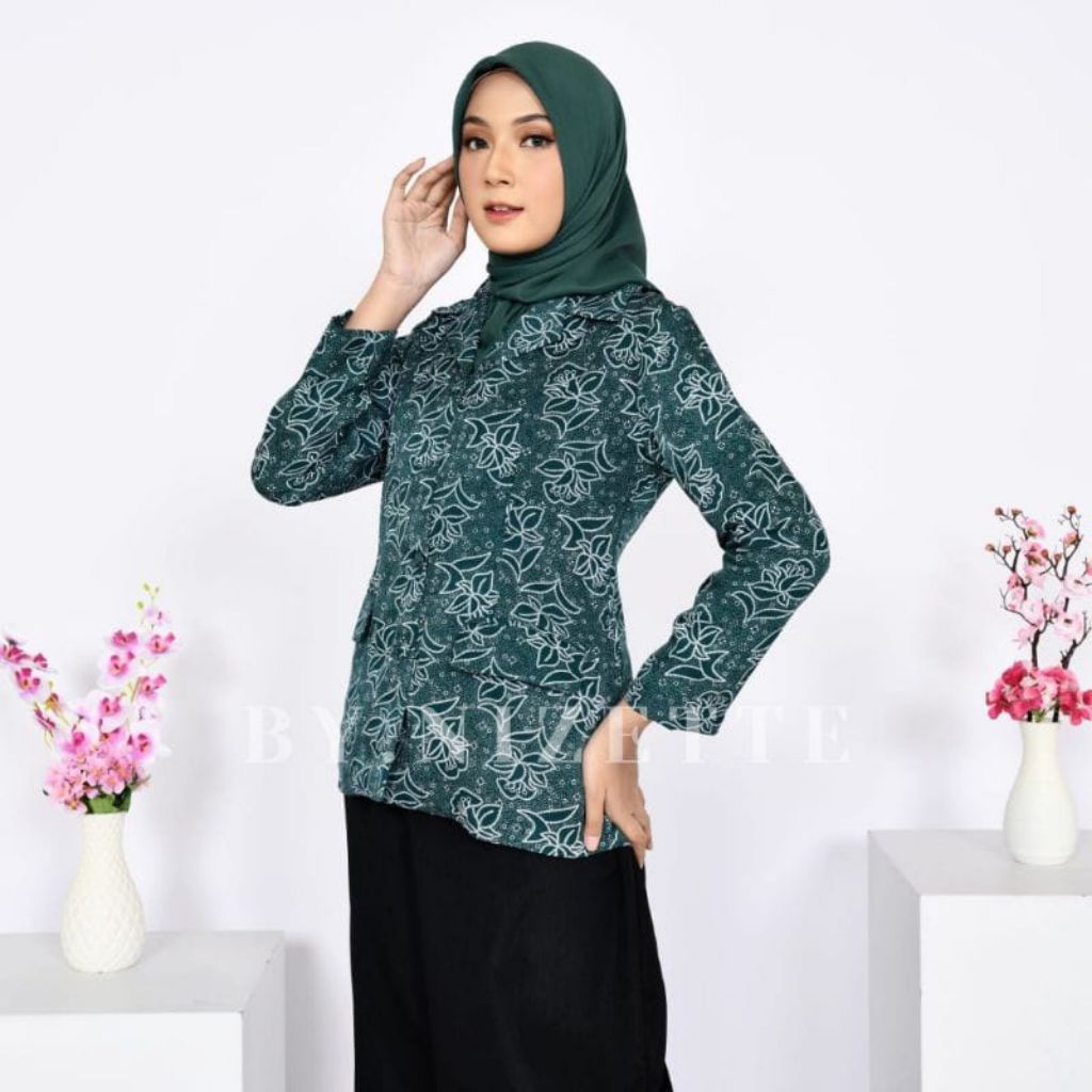 Jual Seragam PKK Nasional Terbaru Lapis Furing Hijau Tosca | Shopee ...
