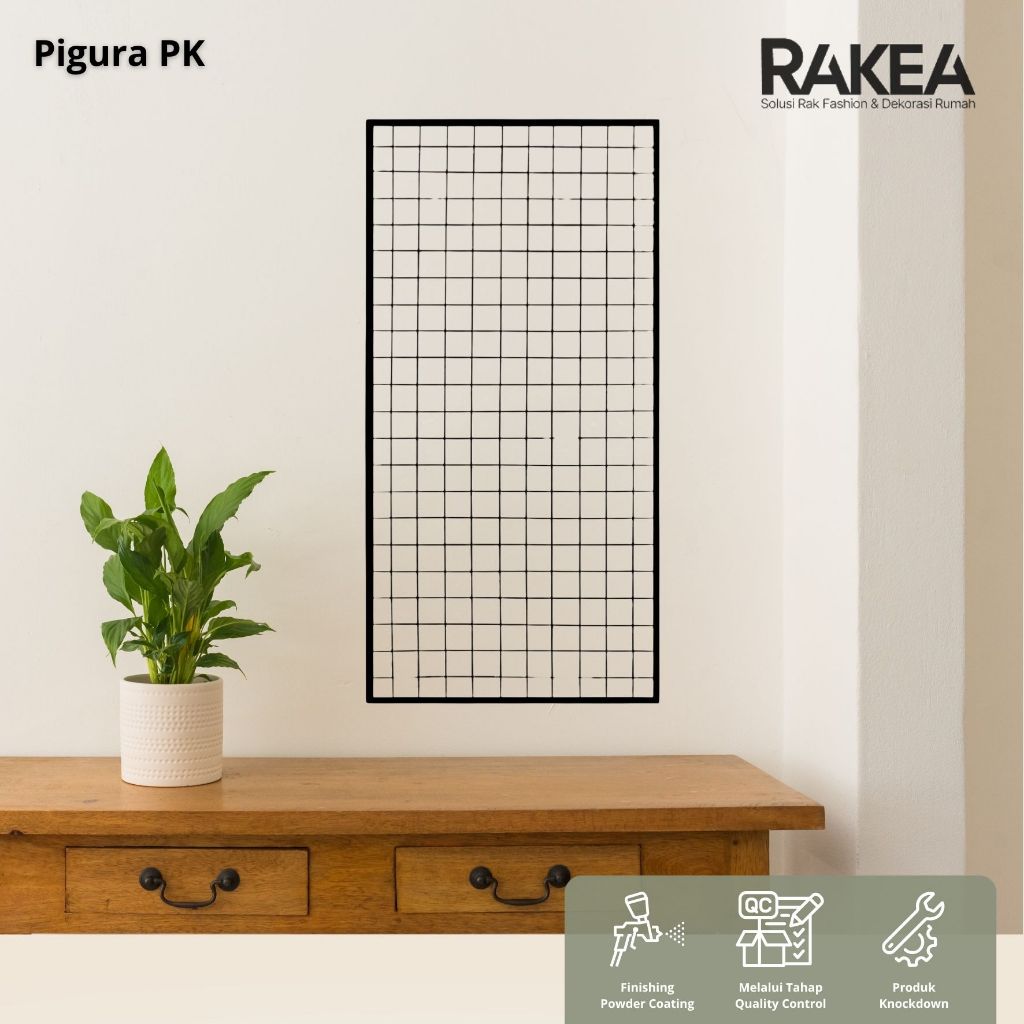 Jual PIGURA RAM PK-100 - BINGKAI RAK AKSESORIS TEMPEL DINDING / RAM ...