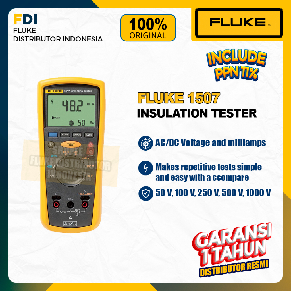 Jual FLUKE 1507 INSULATION TESTER | Shopee Indonesia