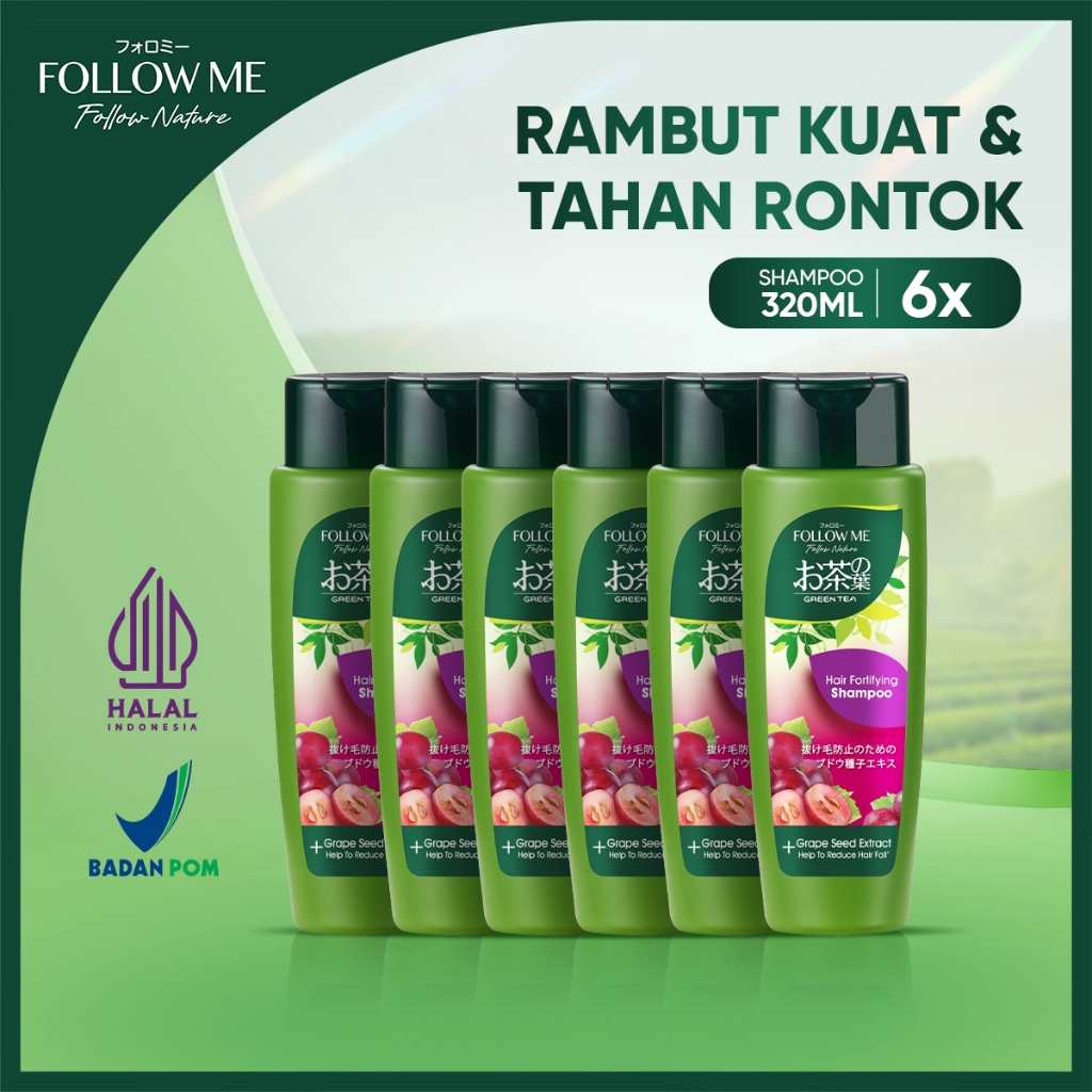 Jual FOLLOW Me Follow Nature Green Tea - Hair Fortifying Shampoo ...