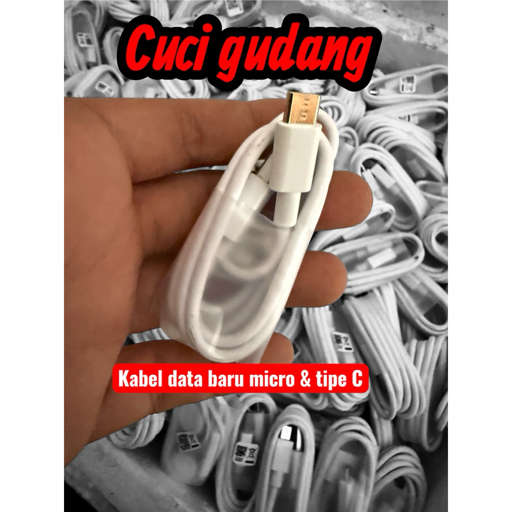 Jual Kabel Data Micro dan tipe C baru cuci gudang bergransi | Shopee ...