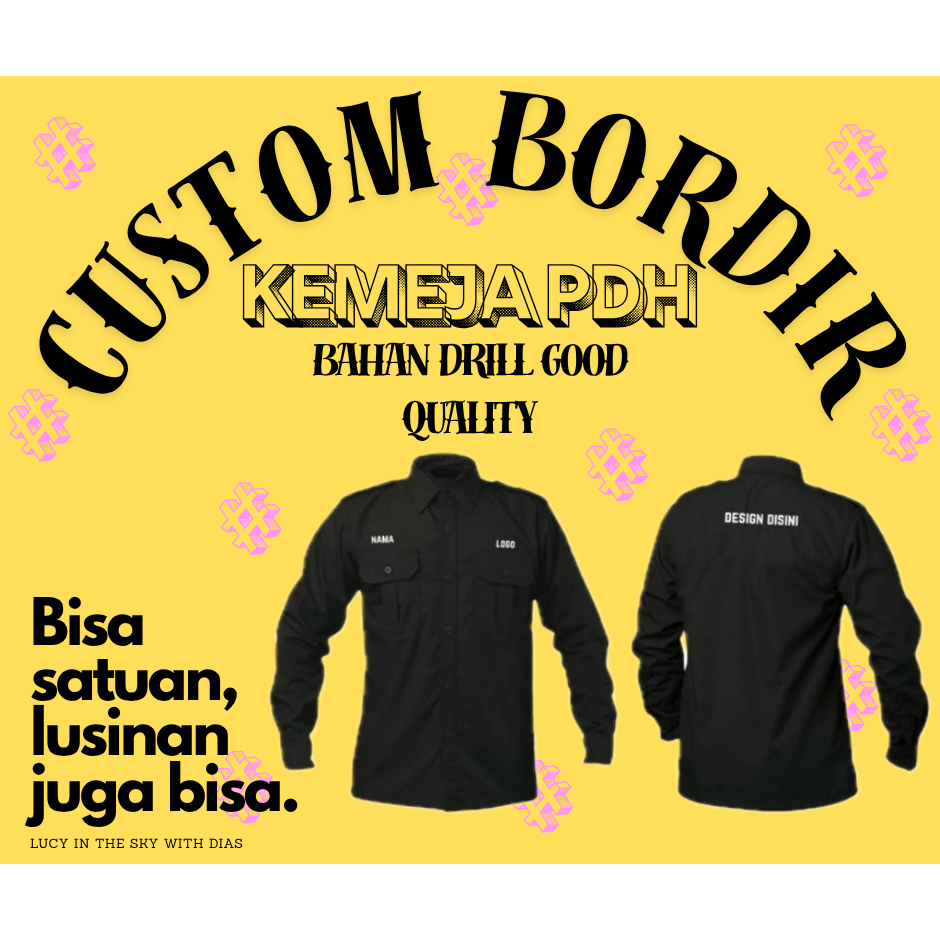 Jual Kemeja PDL - PDH Lengan Panjang Custom Bordir Bisa Satuan & Lusinan | Shopee Indonesia