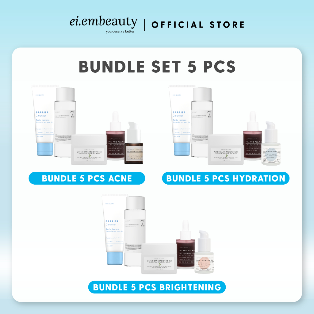 Jual Eiem Beauty 5pcs Acne/ Hydration/ Brightening Set: Facial Wash ...