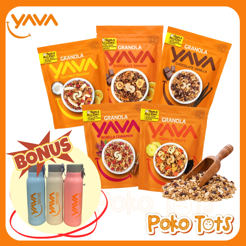 Jual Yava Cashews Granola 400gr Oats Cereal Sereal Oat Natural Vegan ...