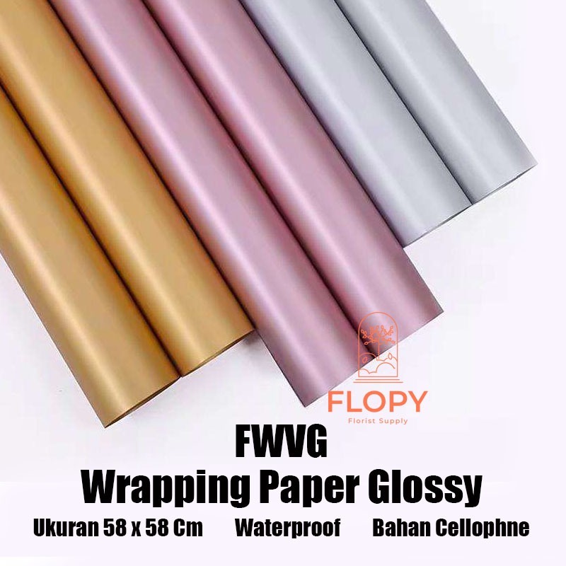 Jual [ 5 lembar ] FW-VG Wrapping Paper Glossy / Cellophane Wrapping ...