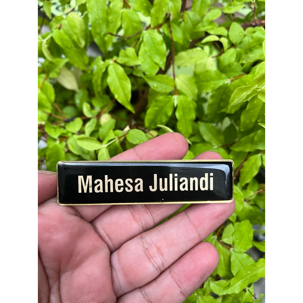Jual Name Tag atau Nama Dada kuningan full Resin | Shopee Indonesia
