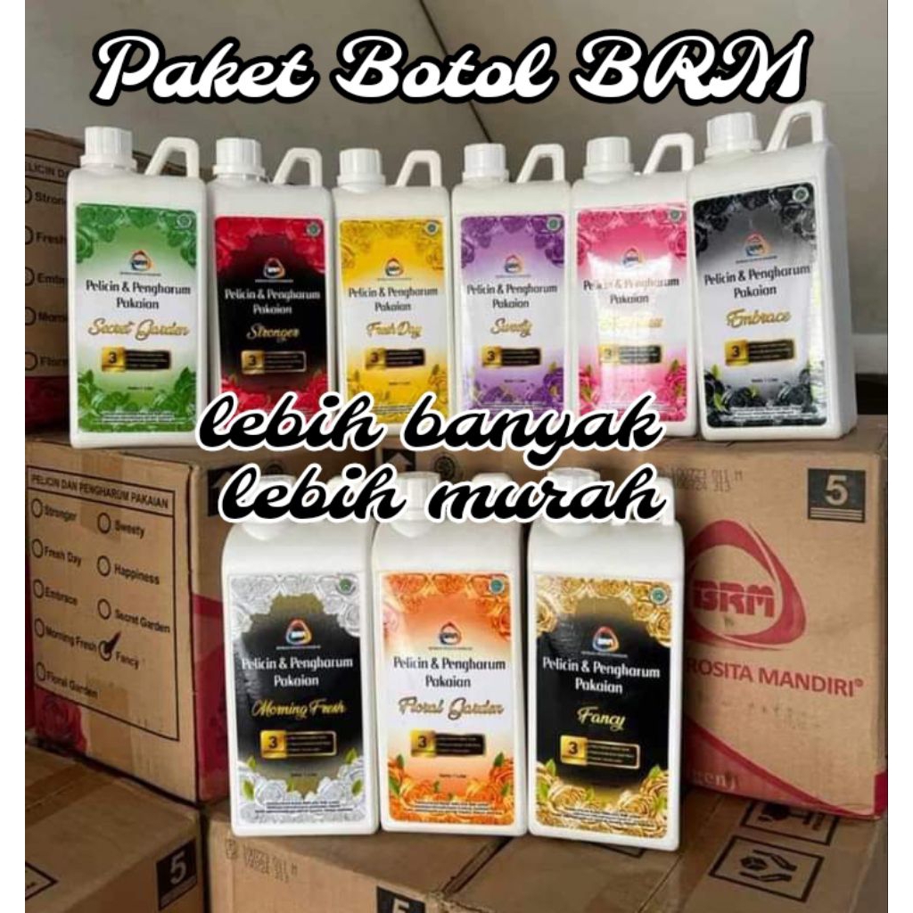 Jual Pewangi Pakaian Mawar; BRM Botol 1000 ml, Paket lebih banyak ...