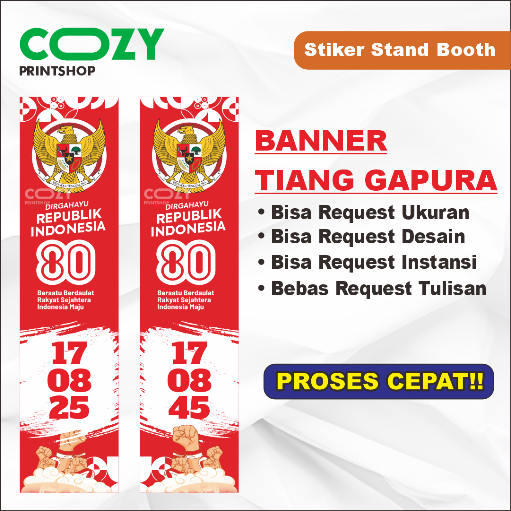 Jual SPANDUK / BANNER GAPURA HUT RI 80 UNTUK DI PINTU MASUK GANG ...