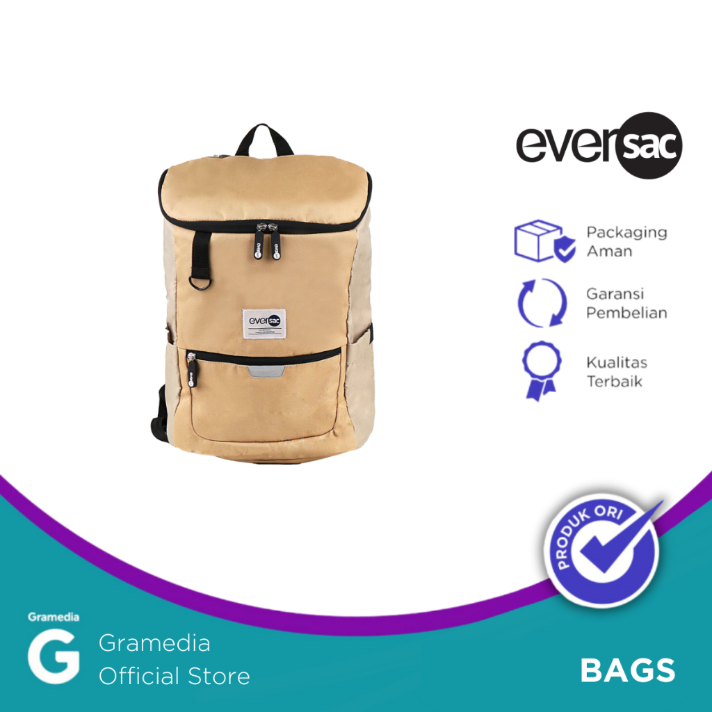 Jual Eversac Backpack Junio Alpha Khaki | Shopee Indonesia