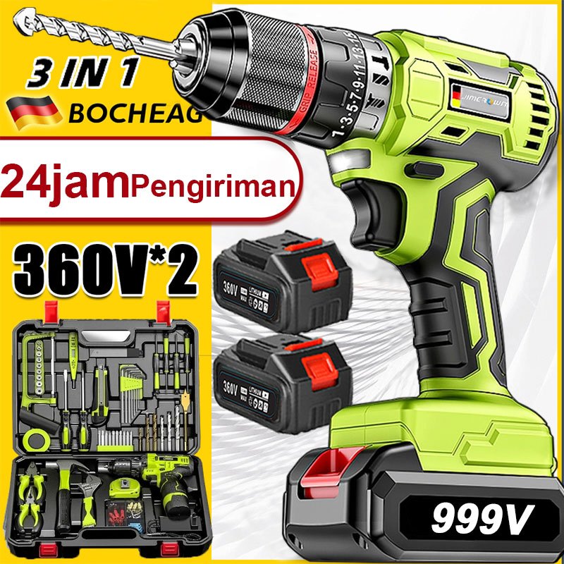 Jual 【Garansi 20 tahun】999V 3IN1 Mesin Bor Listrik Impact Drill Bor ...
