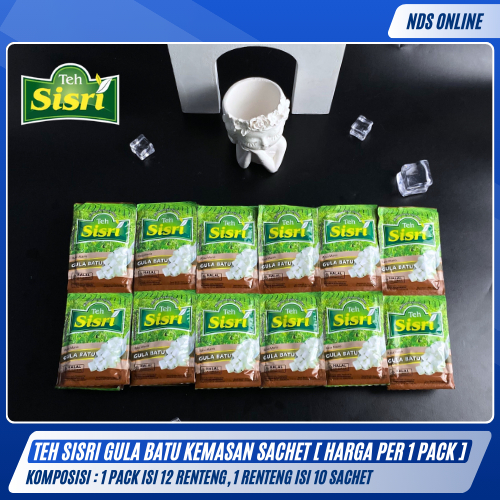 Jual Teh Sisri Gula Batu Sachet – Isi 1 Pack (12 Renteng x 10 Sachet ...