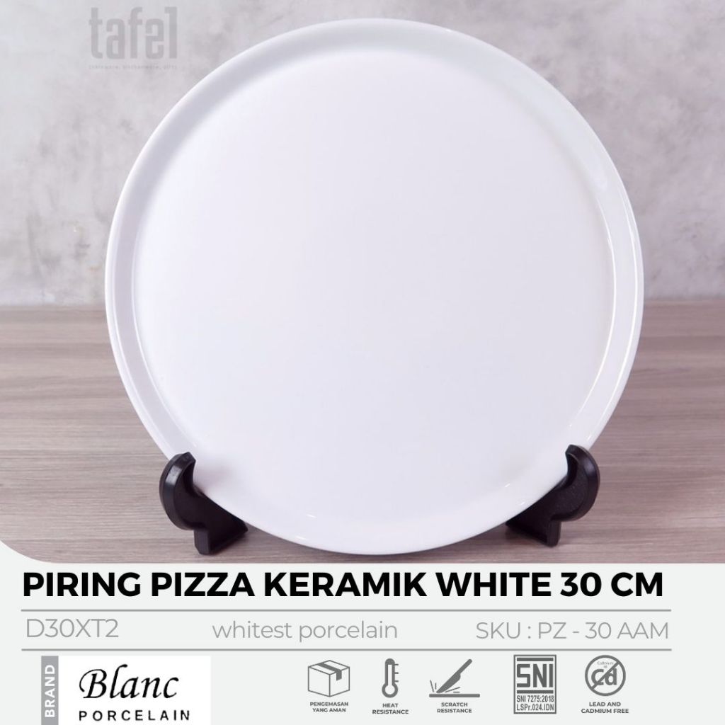 Jual BLANC Piring Pizza Keramik White HORECA 30 cm | Shopee Indonesia