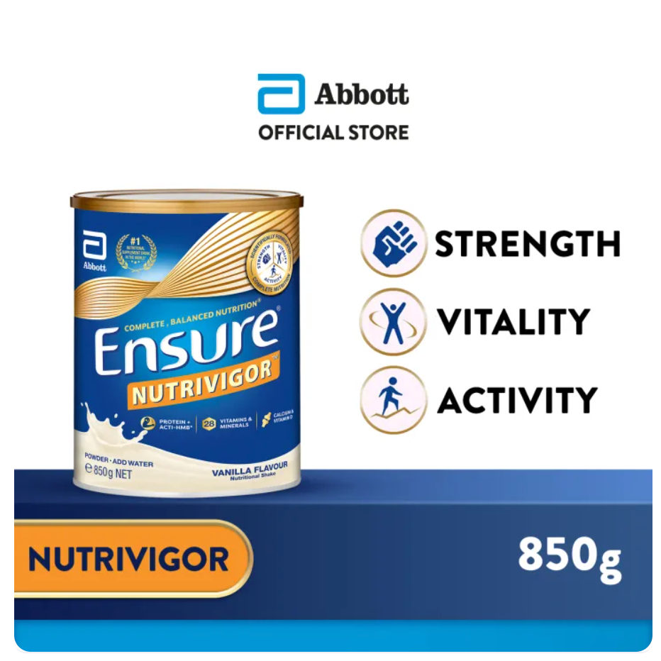 Jual Abbott Ensure NutriVigor Adult Milk Formula Vanilla 850g SINGAPORE ...