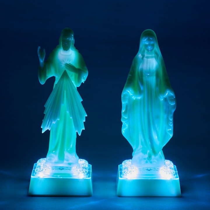 Jual Yeraya Patung Pajangan Maria Kerahiman Lampu Warna 20cm Patung ...