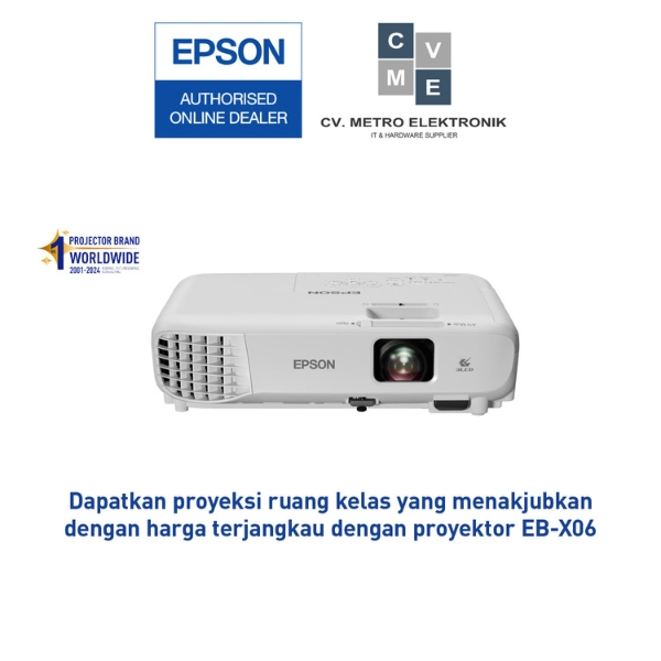 Jual PROYEKTOR EPSON EB-X06 EBX06 EB X06 XGA 3LCD 3600 Lumens Split ...