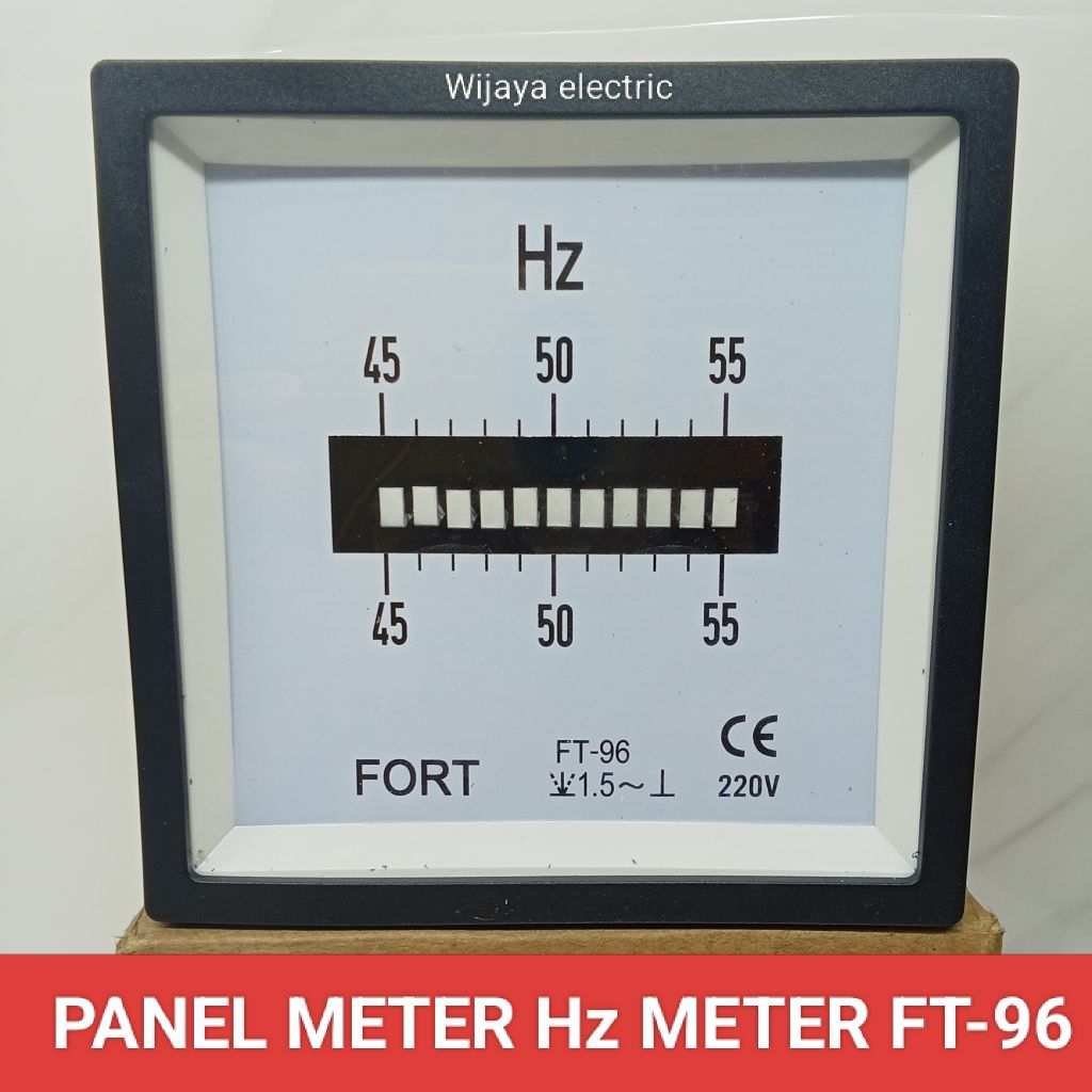 Jual panel meter manual hz meter FT-96 frekuensi meter FT 96 45-55Hz ...