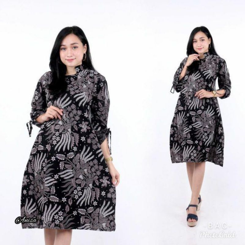 Jual Atasan Batik Muslimah Tunik Batik Wanita Lengan Panjang Syari ...