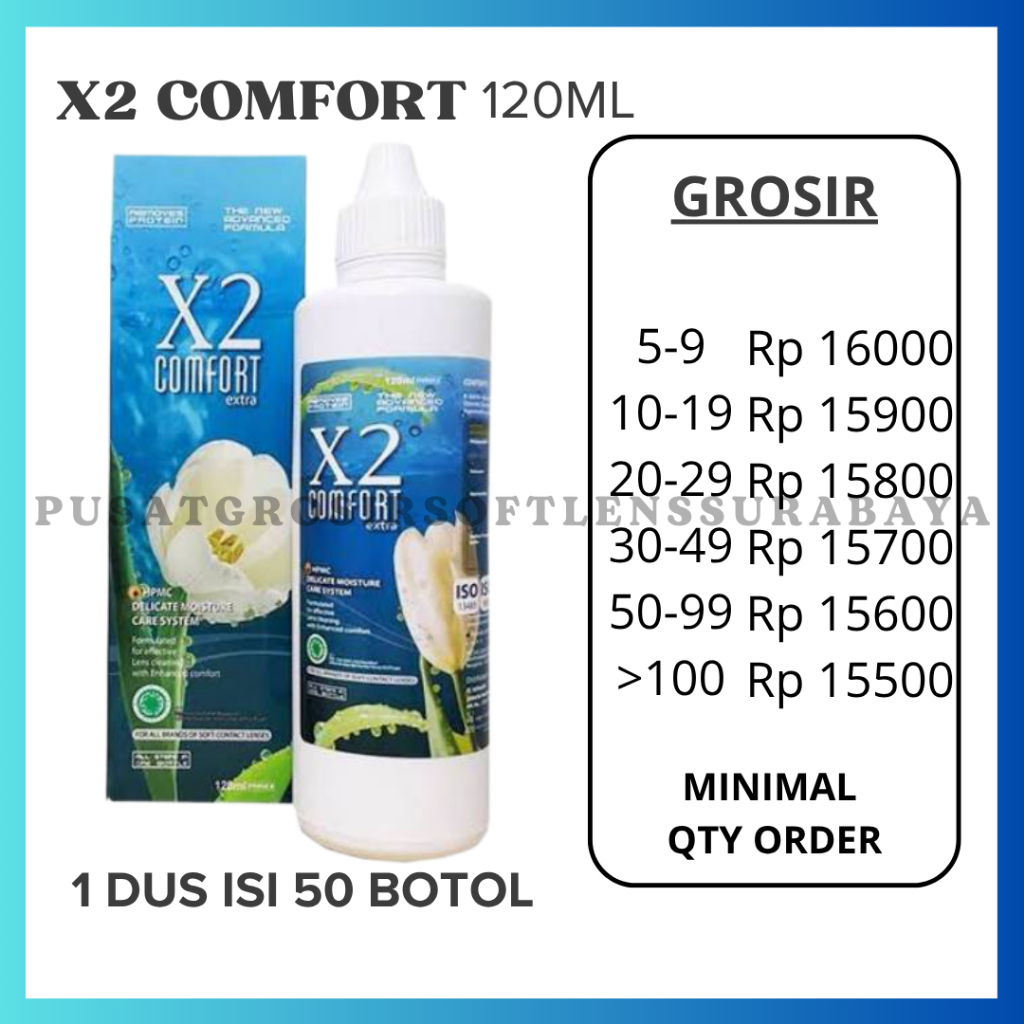 Jual (GROSIR) CAIRAN SOFTLENS X2 COMFORT 120ML ///// AIR SOFTLENS ...