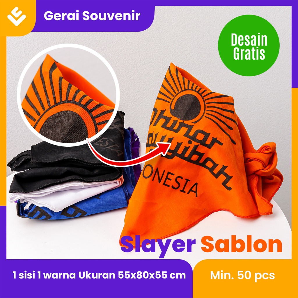 Jual Slayer Panitia Syal Haji Umroh & Tour Hikking custom sablon ...