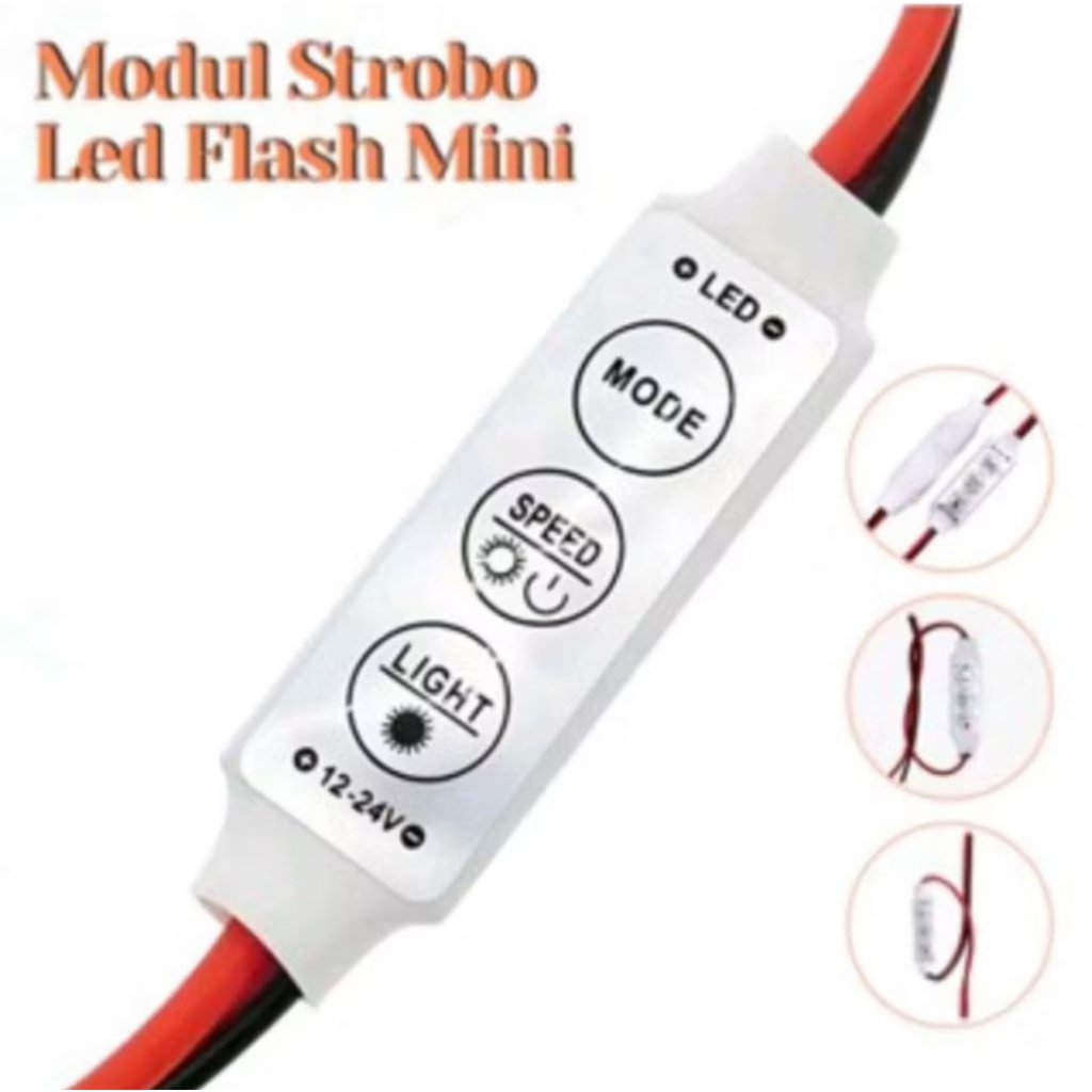 Jual Modul Dimmer Lampu Kedip 2 Kabel Kontroller Control LED Strobo 12 Volt 24 Volt Kedip ...