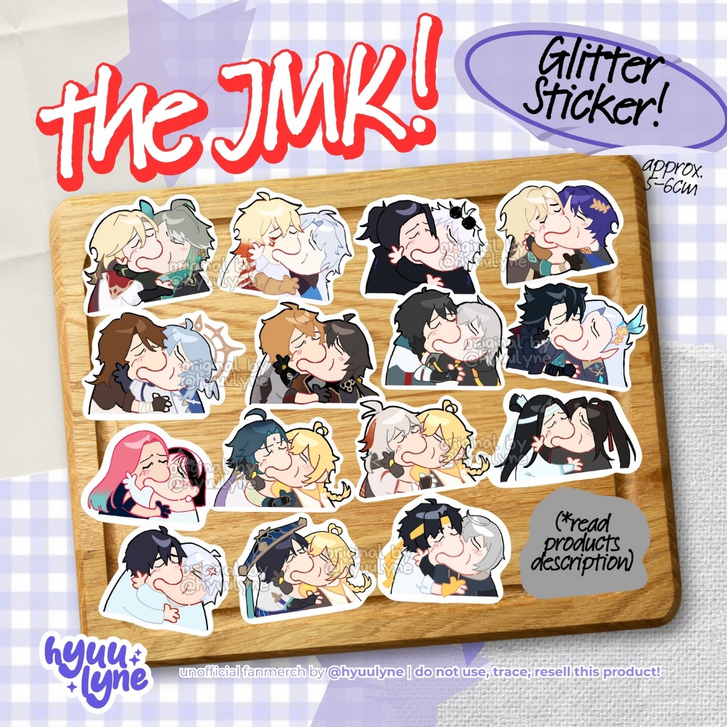 Jual The JMK! | couple glitter sticker (mixed fandoms) | Genshin, Star ...