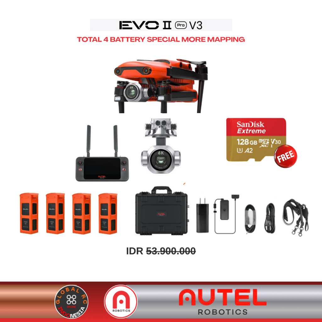 Jual Autel Evo II Pro V3 Evo 2 Pro V3 Combo 4 Battery Drone Mapping ...