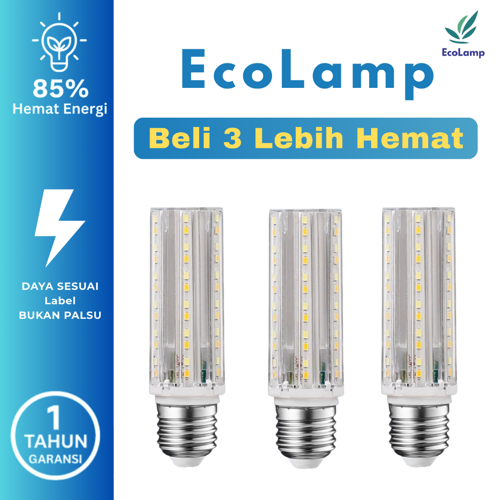 Jual ECOLAMP (Paket 3 PCS) Lampu LED Corn – Cahaya 360°, Super Terang ...
