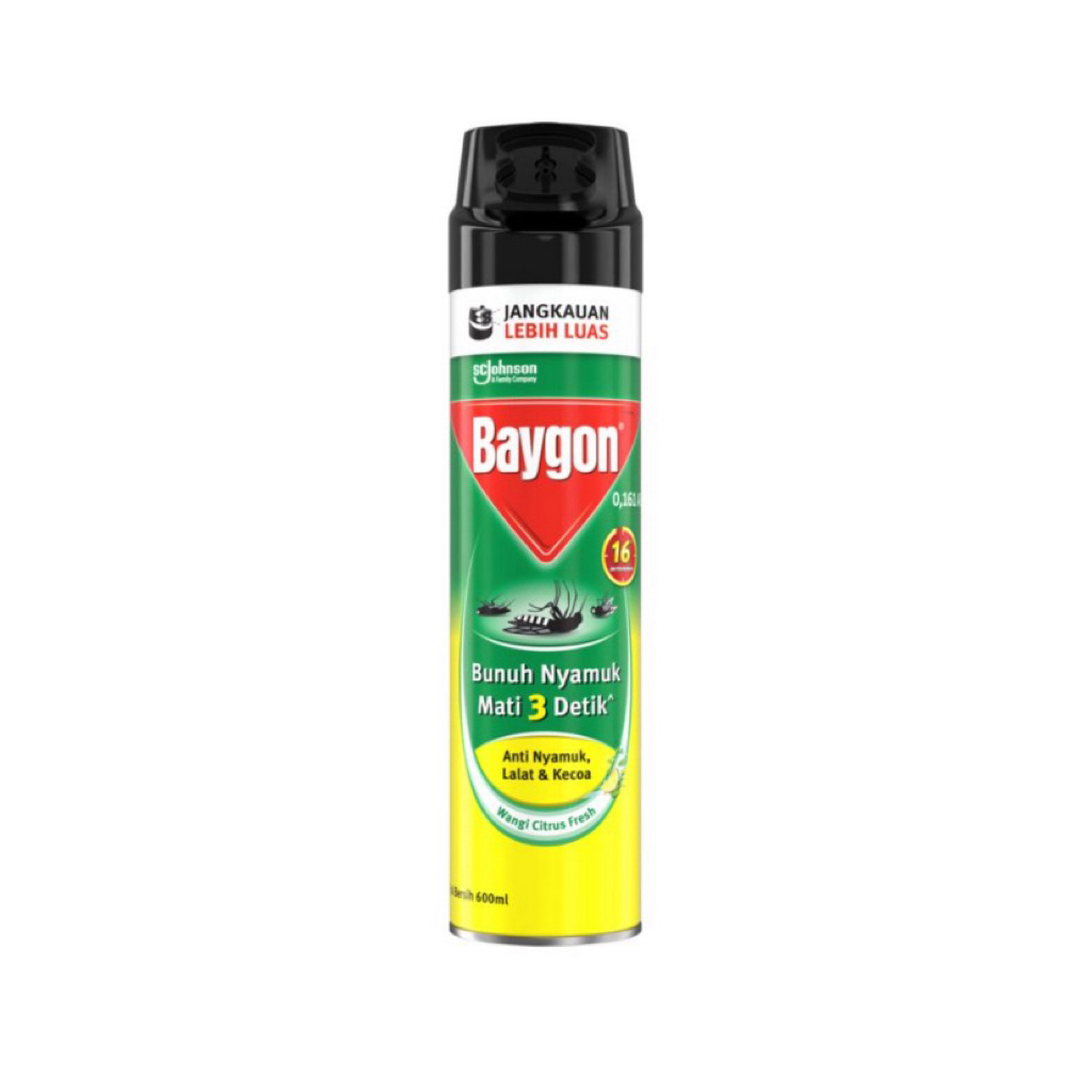 Jual Baygon Aerosol Citrus Fresh 600 ml – Anti Nyamuk, Lalat, & Kecoa ...