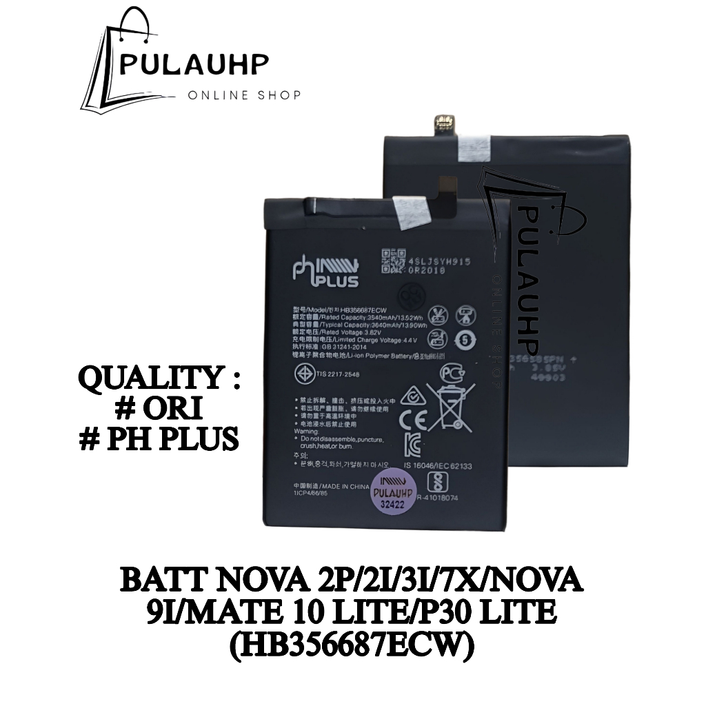Jual PULAUHP _ Baterai Huawe Nova 2P / 2I/3I/ 7X /9I / MATE 10 LITE ...