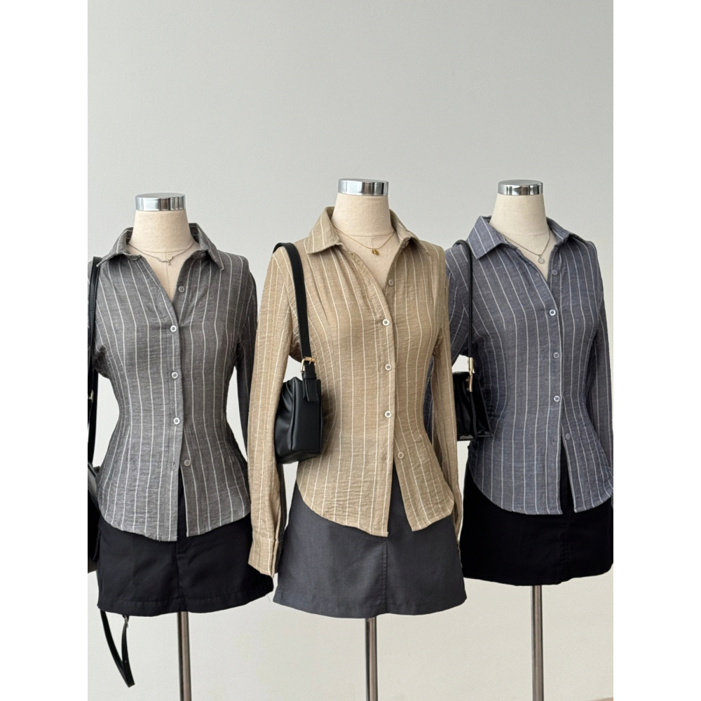 Jual Kadaka T-0546 Fitted Shirt Long Sleeve Blouse | Atasan Kemeja ...