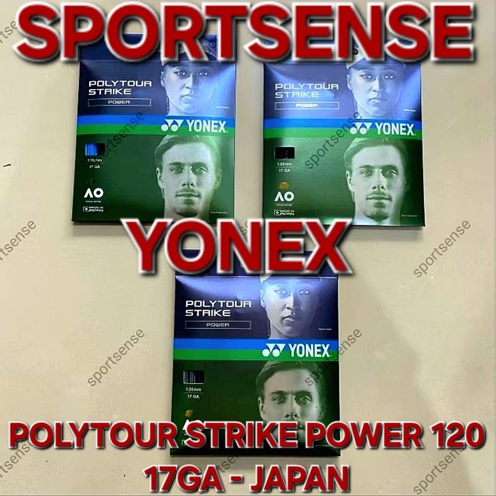 Jual Senar Tenis String Tennis Yonex Polytour Strike Power 120 1.20mm ...